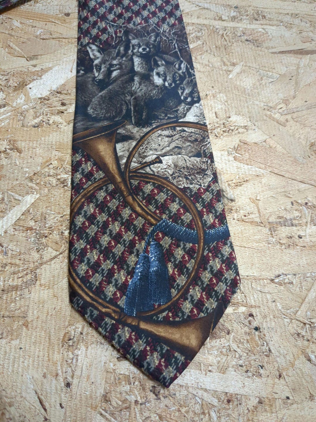 Fox Hunt Hunters Bugle Club Houndstooth Men's Ties Neckties - Etsy