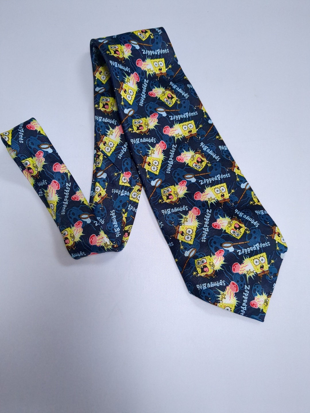 Sponge Bob Square Pants Necktie Who Lives in A Pineapple Under the Sea ...