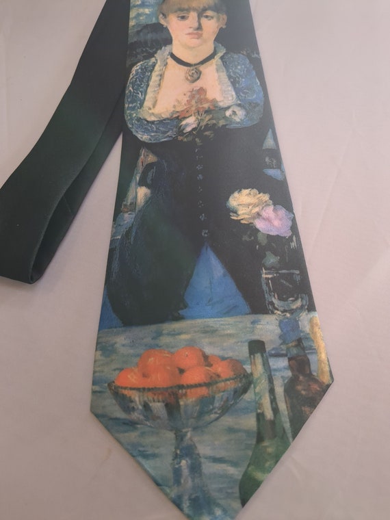 Pierre Manet Bar Scene Depicted on a Necktie Bar in t… - Gem