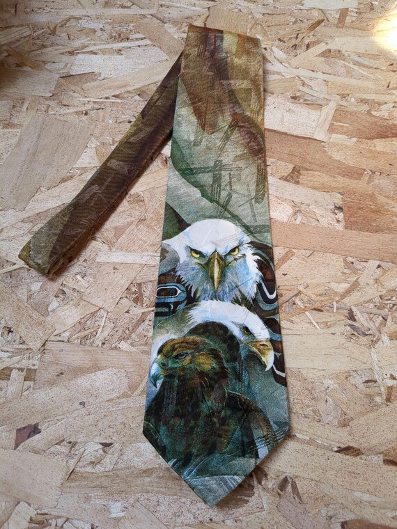 Eagle Bird Bald Eagle Bird of Prey Men's ties Neckties - Gem