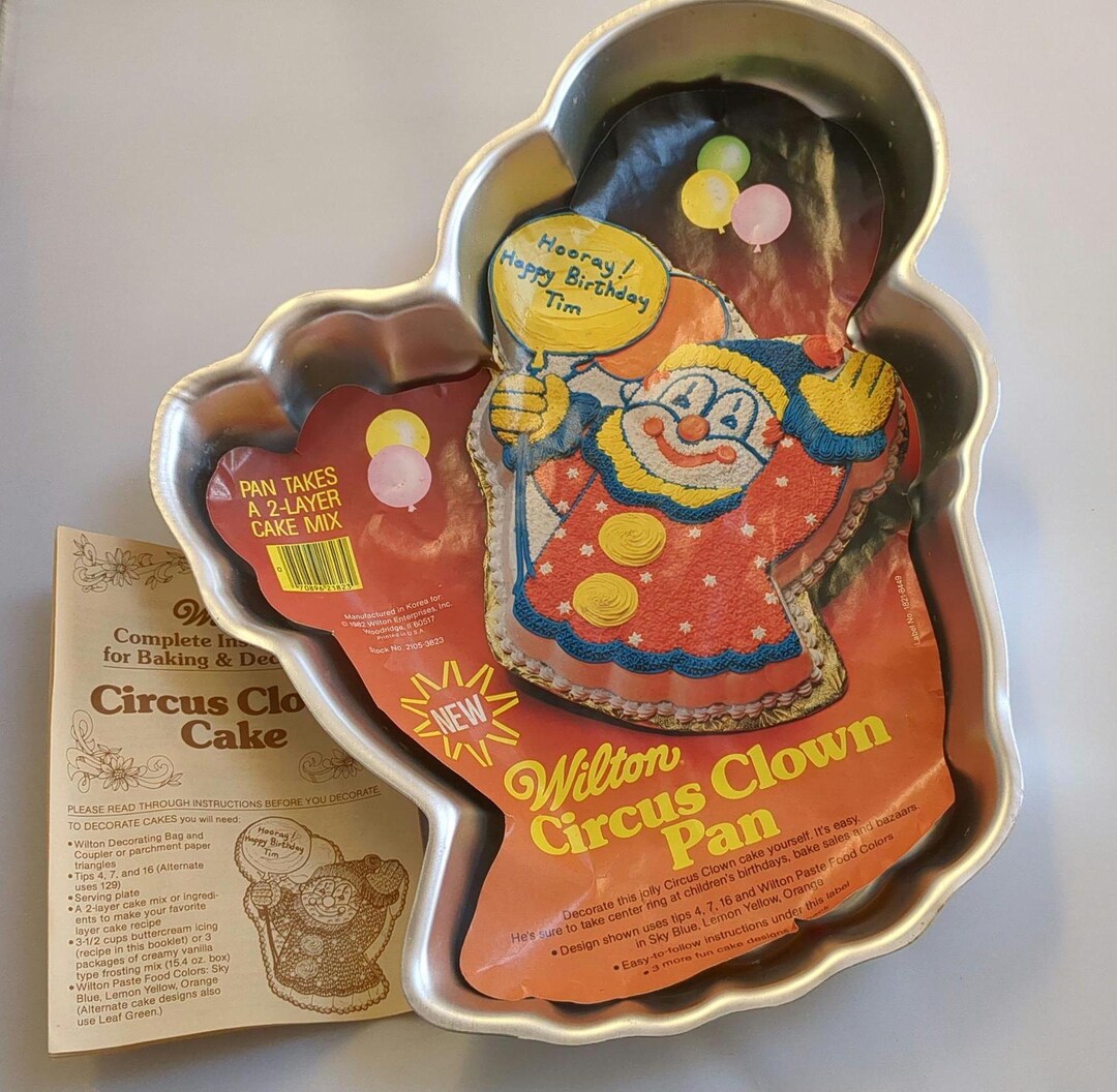 Vintage 1981 Wilton Circus Clown Cake Pan 502-3193 New Baking Pan ...