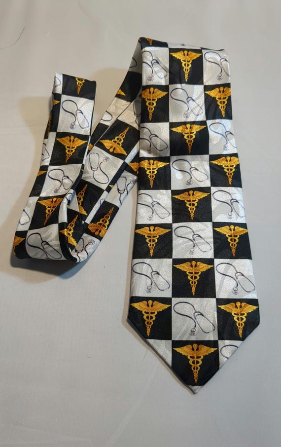 Doctor Stethoscope Caduceus Steven Harris Tie Men's T… - Gem