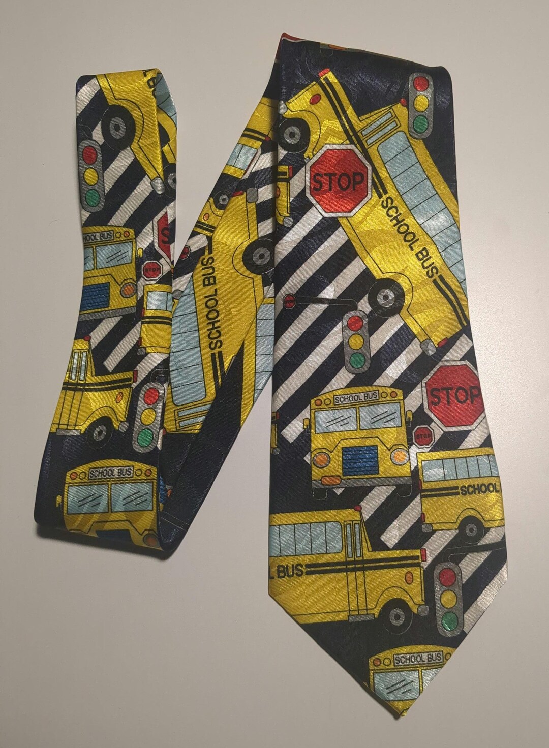 Yellow School Bus Navigating Its Route to School Men's Ties Neckties - Etsy