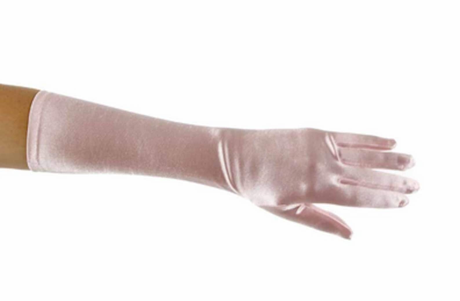 Satin Light Pink Opera 22" 18" 15" 9" Ladies Gloves Prom Wedding Gloves ...