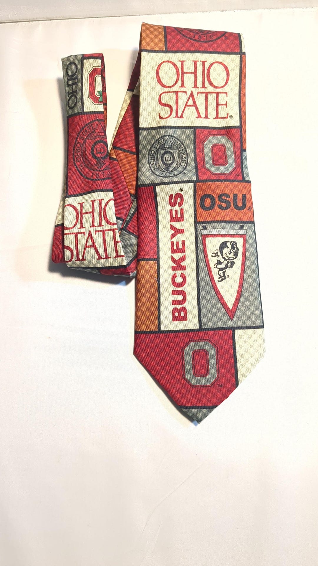 The Ohio State University Buckeye Necktie - Etsy