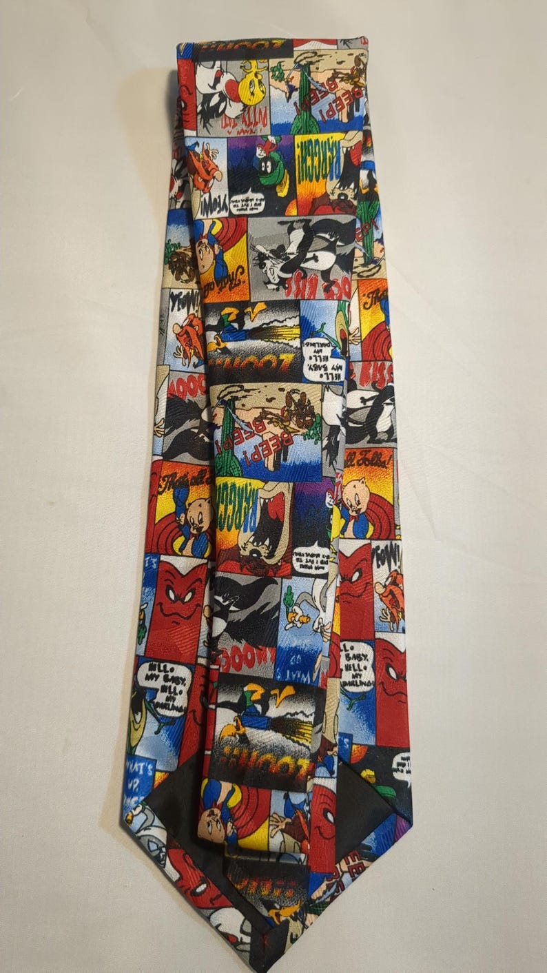 Looney Tunes Cartoon Cut-outs Warner Brothers Tie Men's Ties Neckties ...