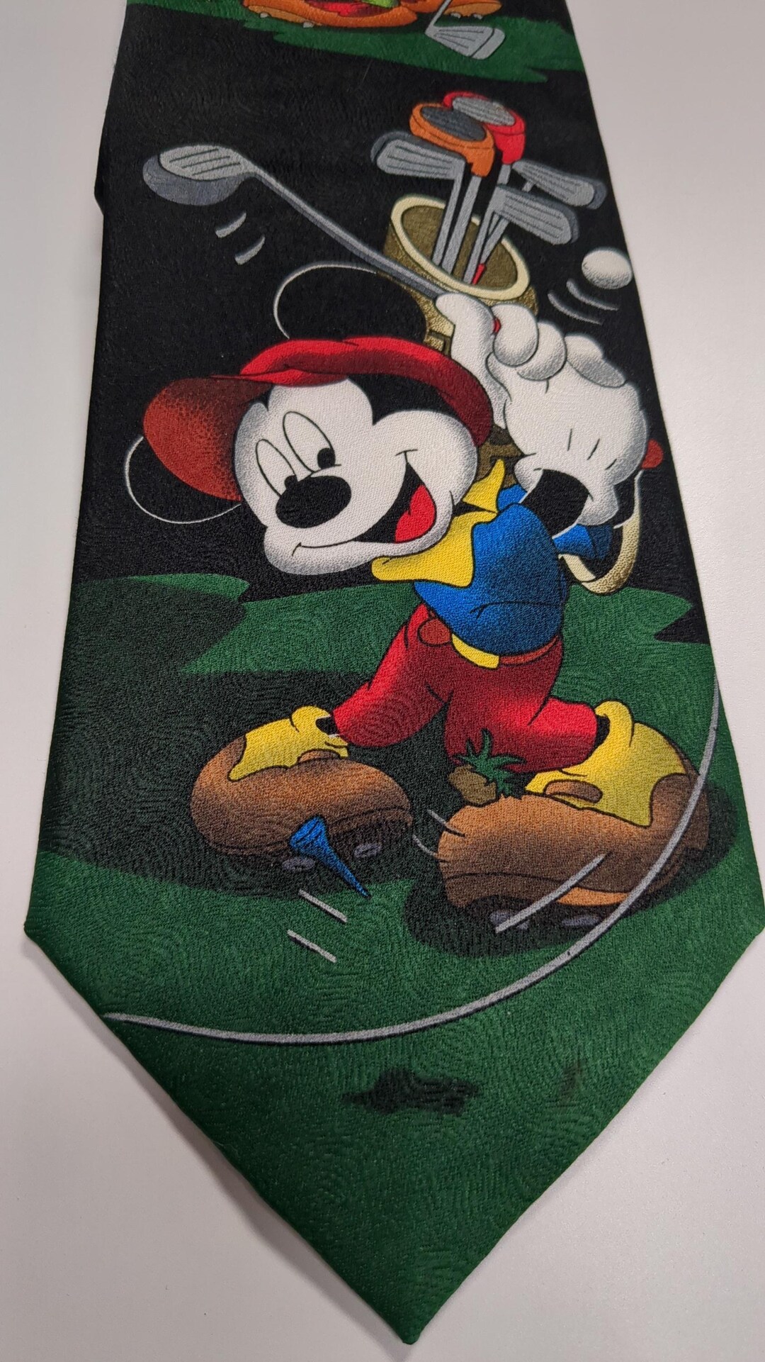 Disney Mickey Mouse Goofy Pluto Donald Duck Golfing Men's Ties Neckties ...