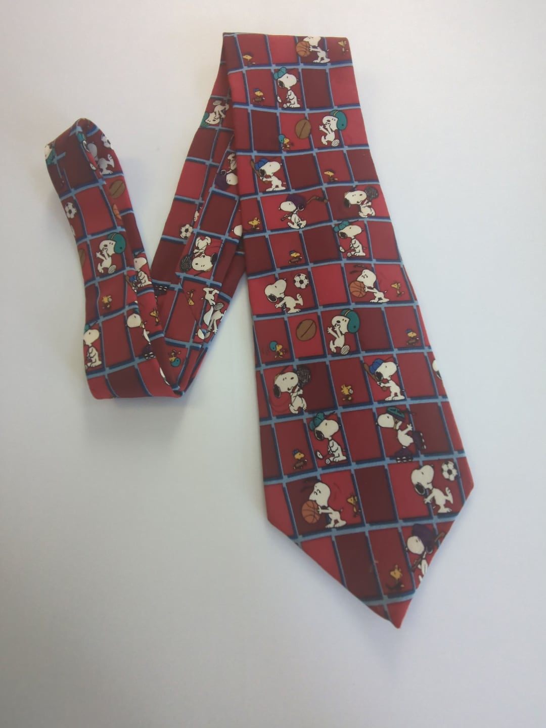 Peanuts Neck Tie Sport Player Snoopy and Woodstock " I Hate to Lose" - Etsy