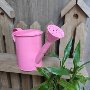 Pink Watering Can Farmhouse Design Pink Metal Watering Can Pink Painted ...