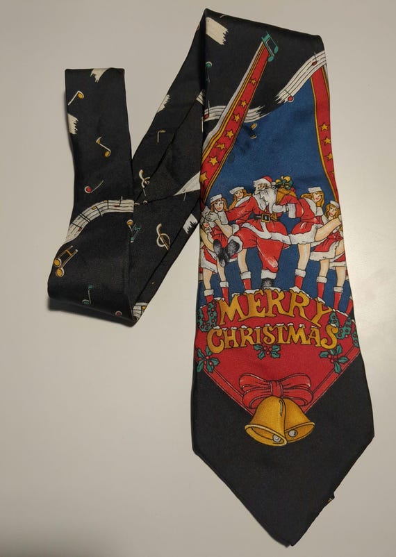 Santa Doing Chorus Line with Rockettes Tie Novelty Ne… - Gem