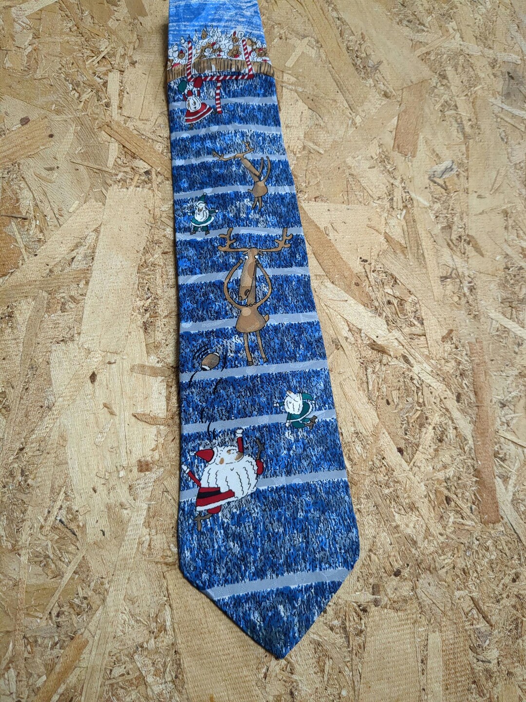 Santa Reindeer Football Field Tie Novelty Necktie Men's Tie - Etsy