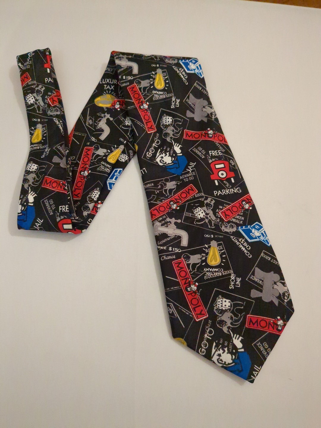 Monopoly Board Game Mens Tie Novelty Necktie Tie "get Out of Jail Free ...