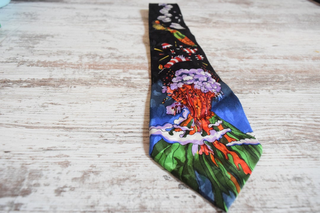 Explosive Necktie Features Volcano Erupting Bombs Champaigne Corks ...