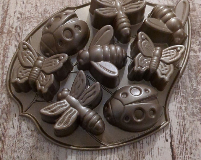 Nordic Ware Back Yard Bugs Cupcake Muffin Pan Vintage 1990s Non-stick ...