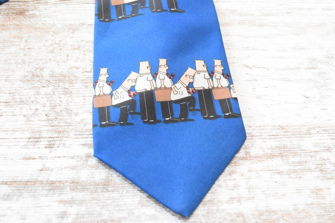 DILBERT NECKTIE Royal Blue Men's Ties Dilbert Character - Etsy