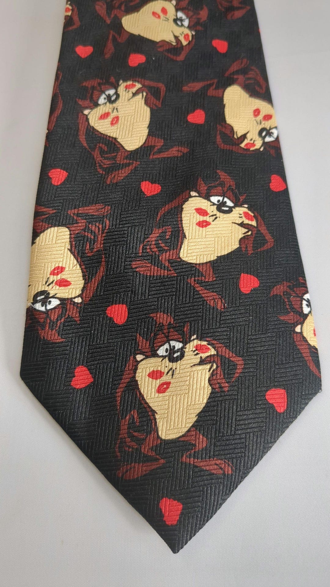 Taz Looney Tunes Hearts and Kisses Valentines Tie Necktie 1999 - Etsy