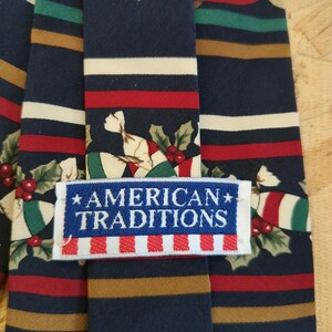 Cookie Candy Cane Stipes Pattern Design Tie Novelty Necktie Men's ...