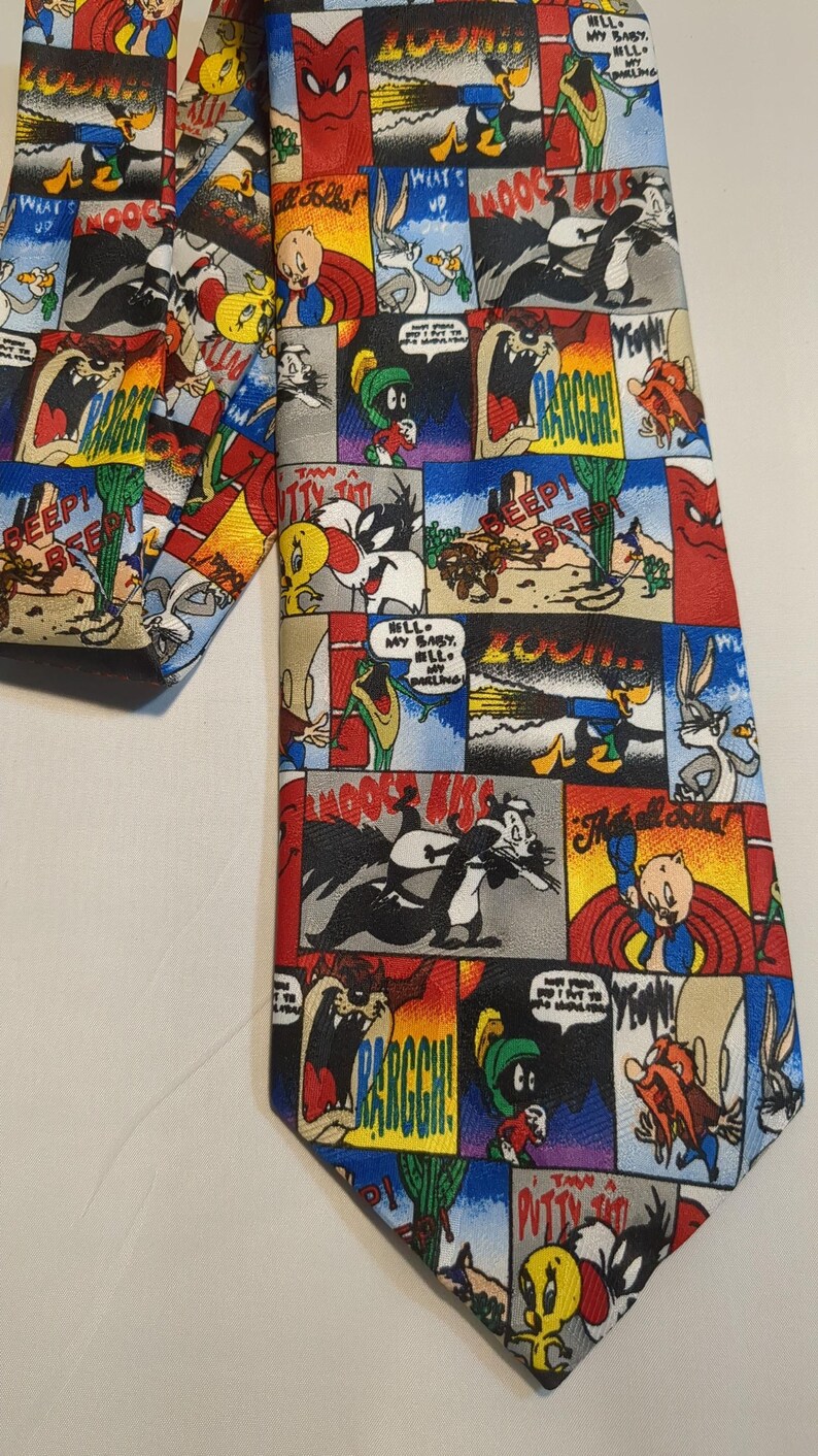 Looney Tunes Cartoon Cut-outs Warner Brothers Tie Men's Ties Neckties ...
