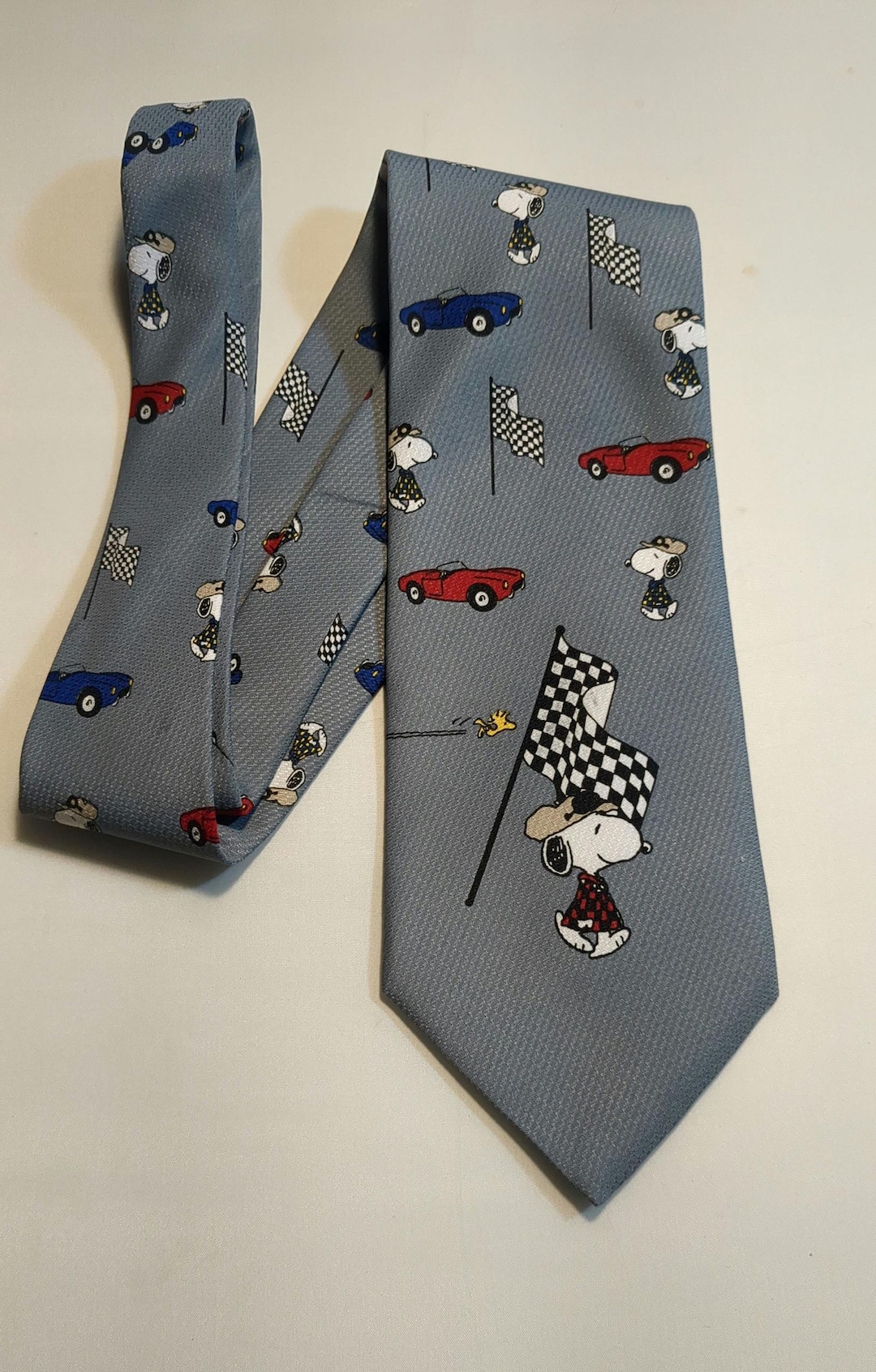 Snoopy Racing Car Peanuts Cartoon Men's Tie - Etsy