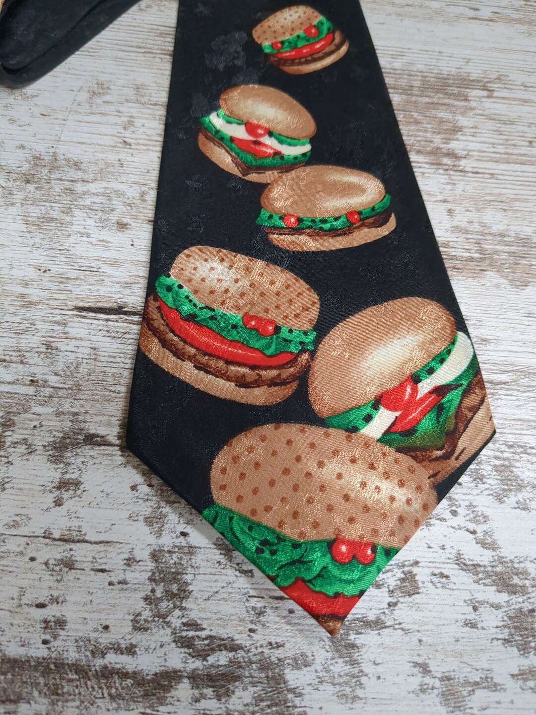 Hamburgers Hot Dog Stand Owner Necktie Fast Food From the Grill - Etsy