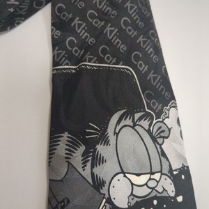 Garfield the Cat in Balck and White Necktie 100% Silk Tie - Etsy