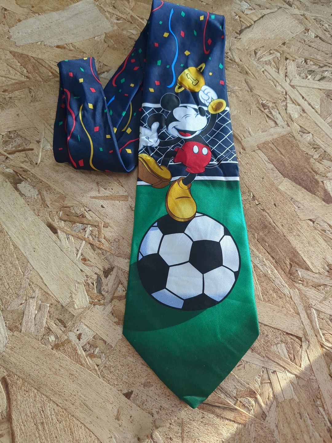 Mickey Mouse Winning the Soccer Game Tie Men's Ties Neckties - Etsy
