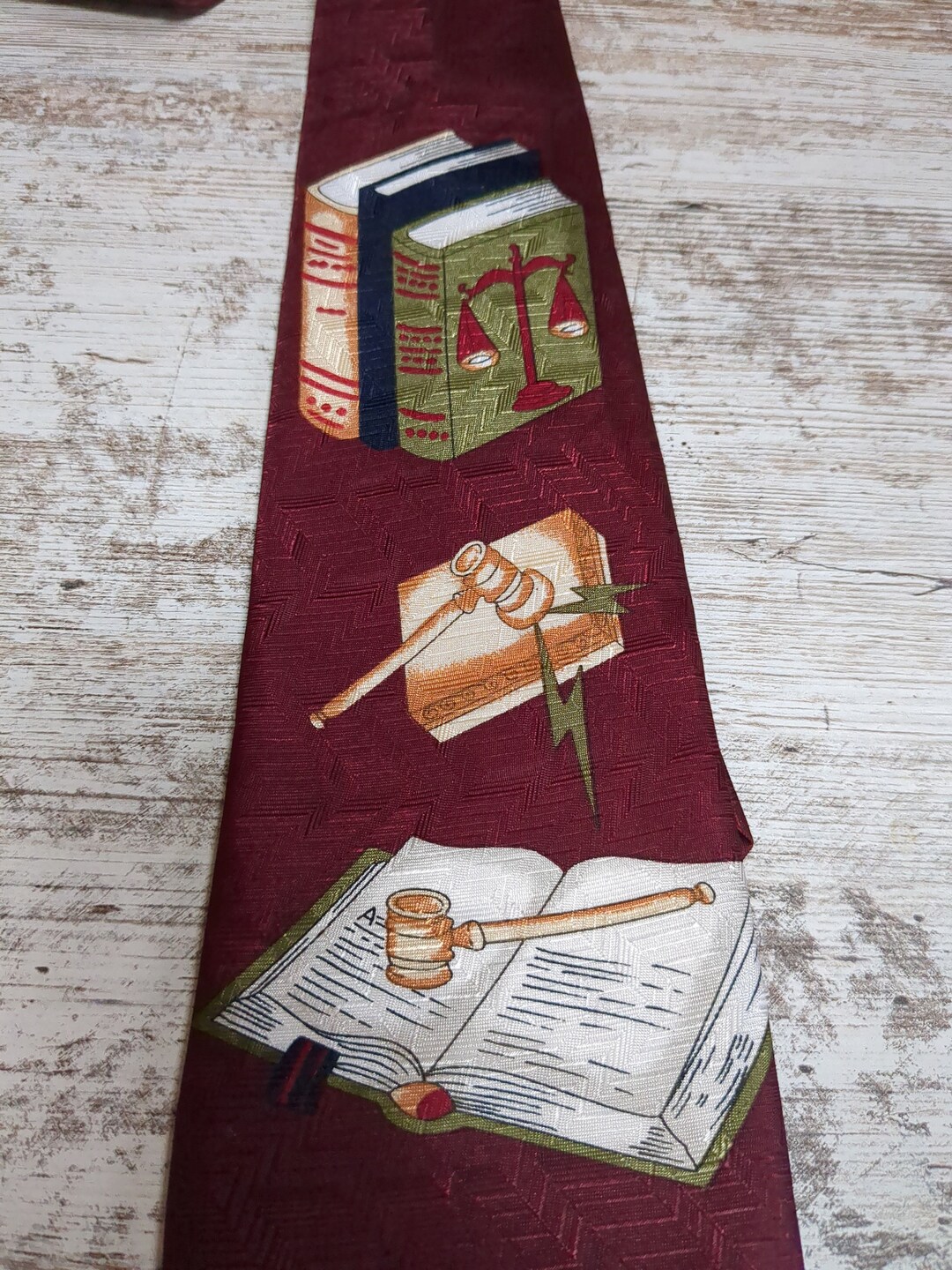 Lawyer Necktie Scales of Justice Pattern Legal Brief Mens Novelty ...