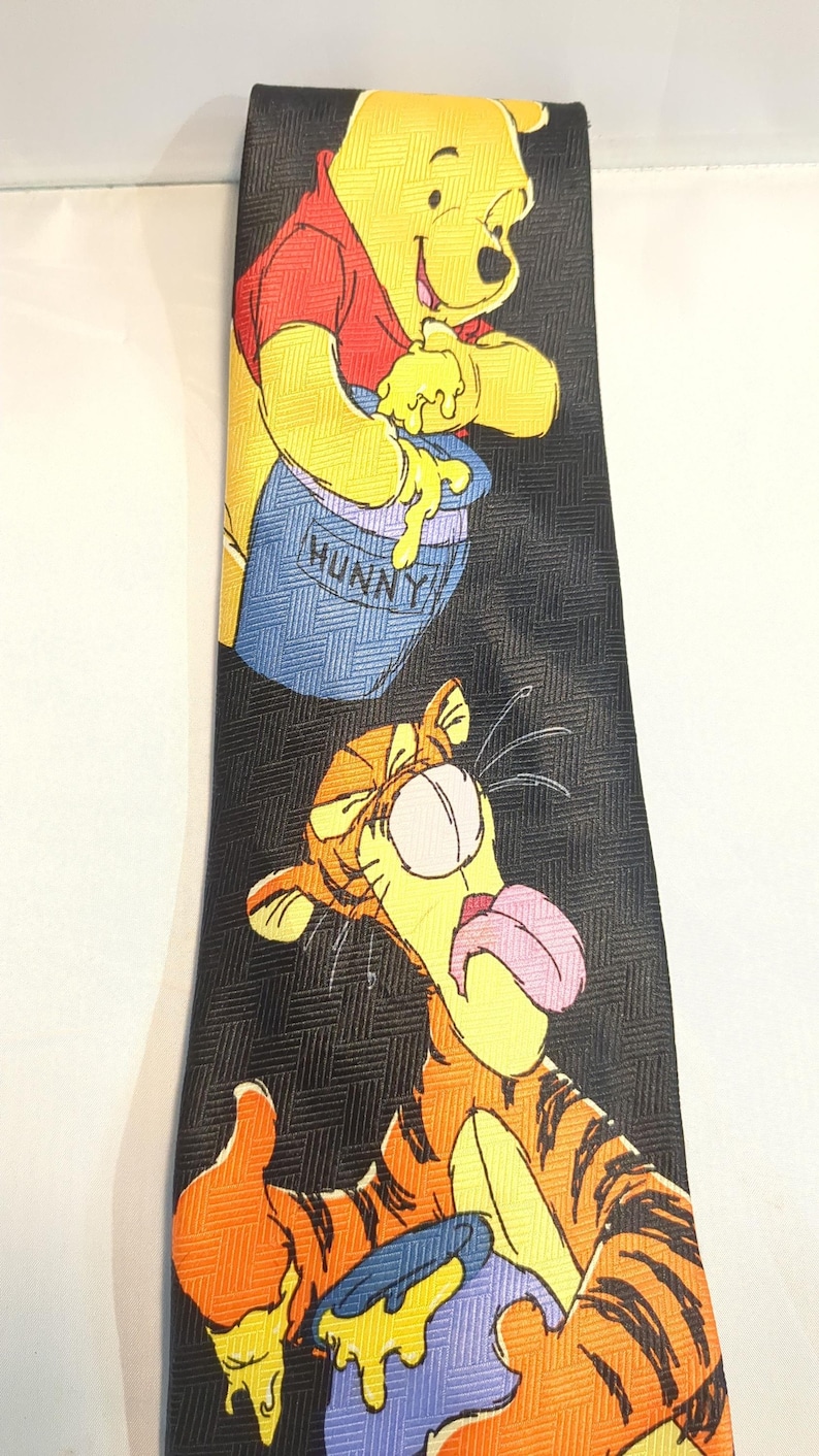 Winnie the Pooh Necktie With Tigger Eeyore and Winnie the Pooh Hunny ...