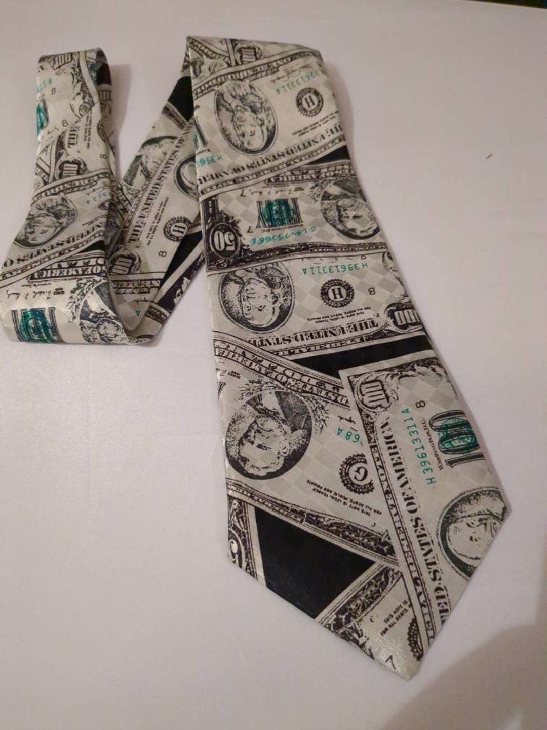 Money Patterned Neckties Cash Covered Novelty Ties High Roller Big ...