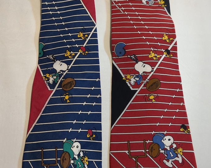 Peanuts Rah! Rah! Rah! Football Snoopy Charlie Brown Novelty Necktie - Etsy
