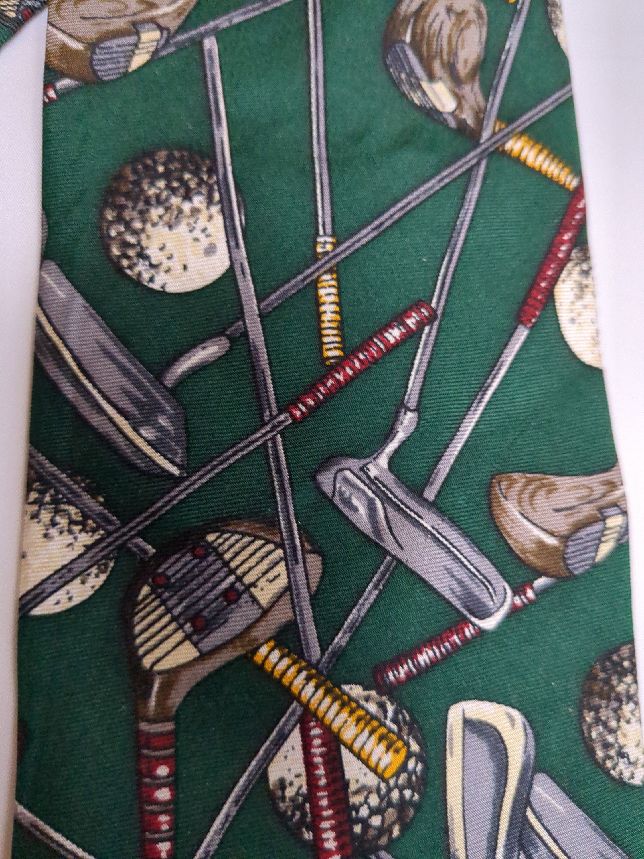 Golfer's Necktie Tie With Golfer's Pattern Golf Gift Retirement Gift ...