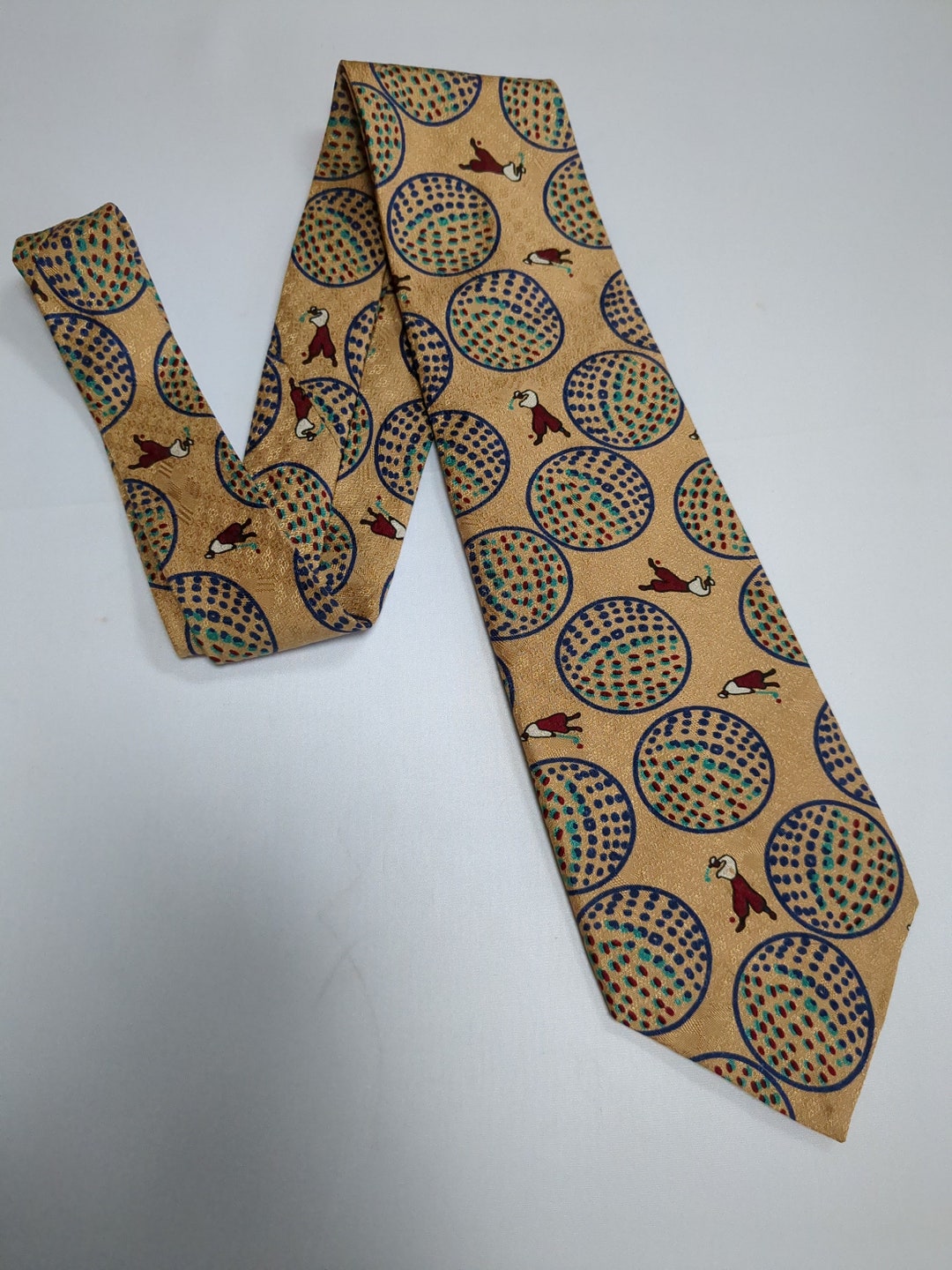 Golfer's Necktie With Golfer's Pattern Golf Gift Retirement Gift Father ...