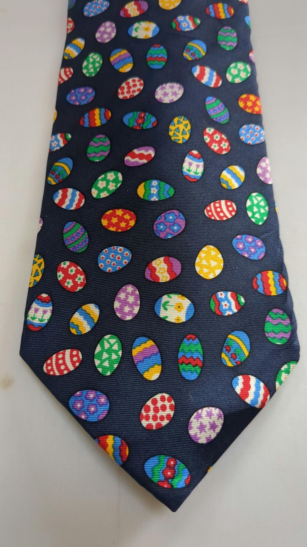 Easter Eggs Silk Necktie Colorful Hundreds of Eggs Easy to Find - Etsy