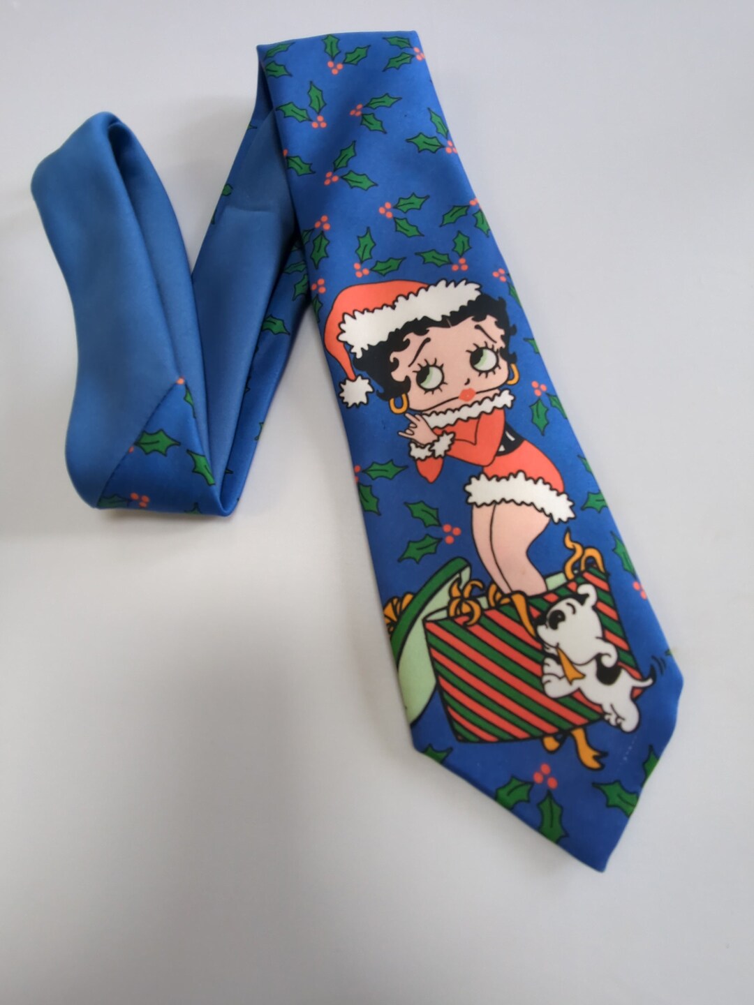 Ralph Marlin A Betty Boop Christmas Necktie 100% Polyester Narrow Men's ...