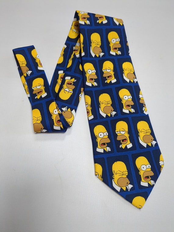 The Many Faces of Homer Simpson Doh! Men's Necktie - Gem