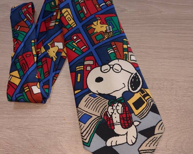 Peanuts Snoopy as Joe Preppy With Woodstock in the Library - Etsy