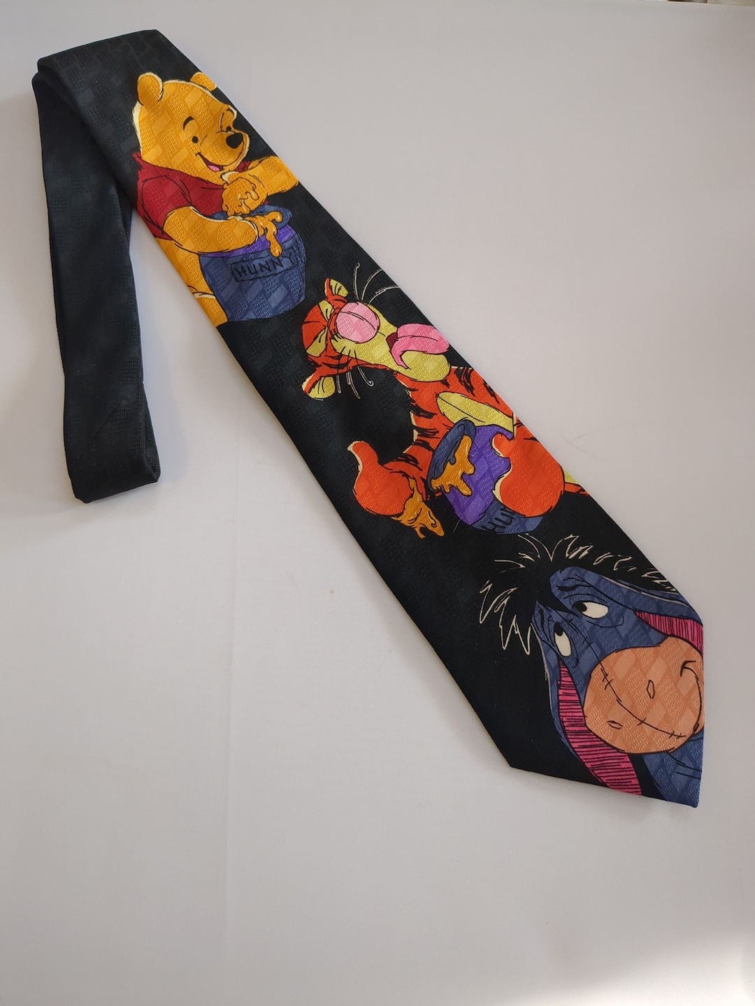 Winnie the Pooh Necktie Blue Tie With Pooh Bear, Tigger and Eeyore ...