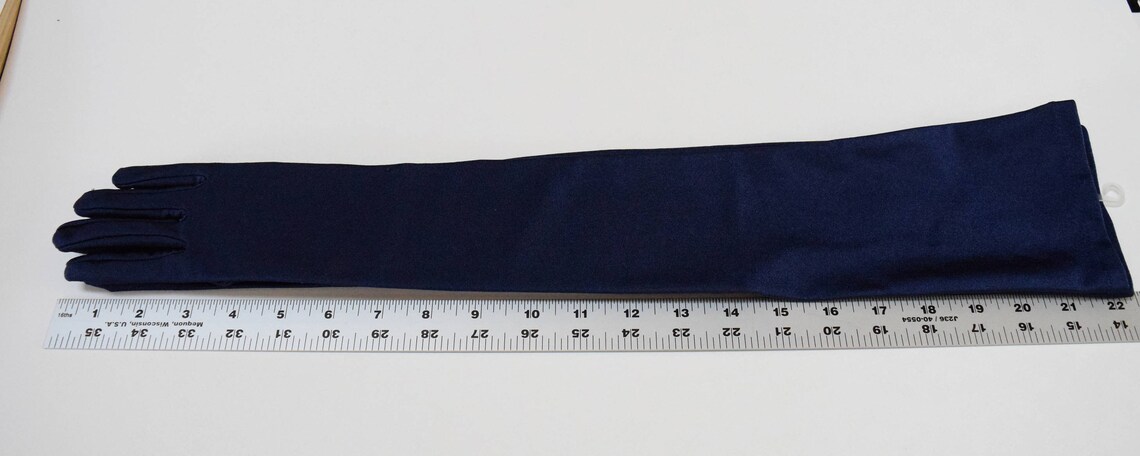 Matte Satin Navy Blue Opera 22" 18"and 15" Ladies Gloves - Etsy