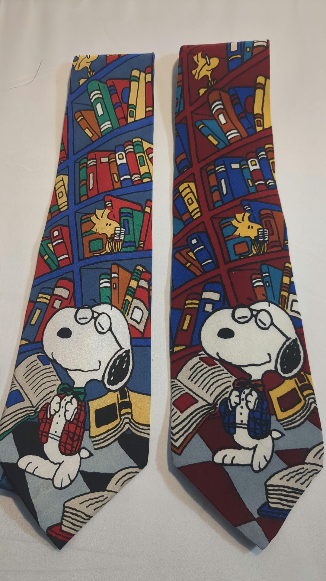 PEANUTS Snoopy Woodstock Joe Preppy School Library Study Men's Tie - Etsy