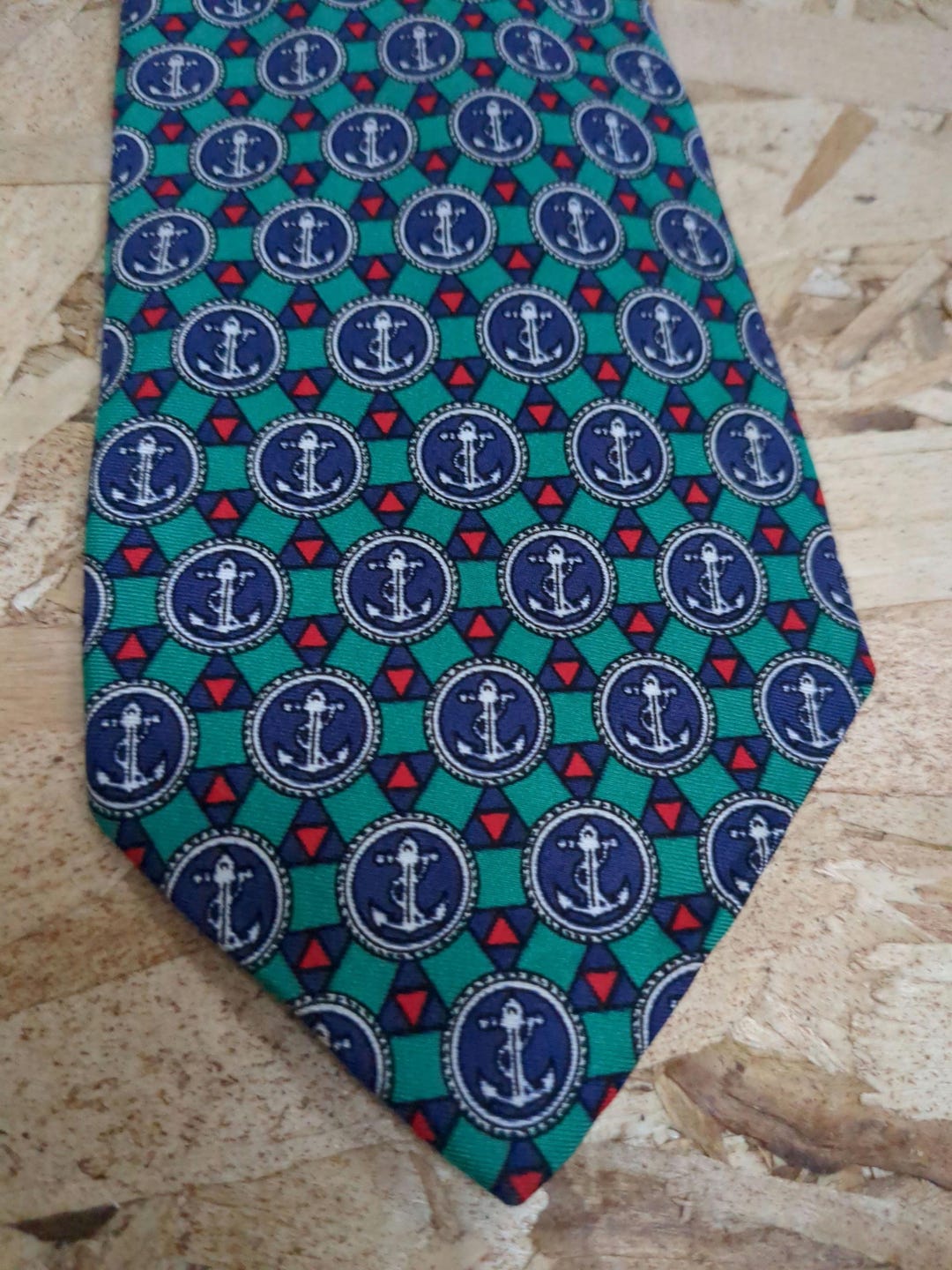 Anchor Sail Boat Flag Cruiser Ship Nautical Maritime Men's Ties ...