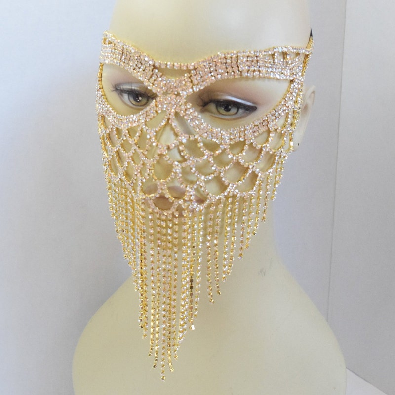 Rhinestone Masks - Etsy