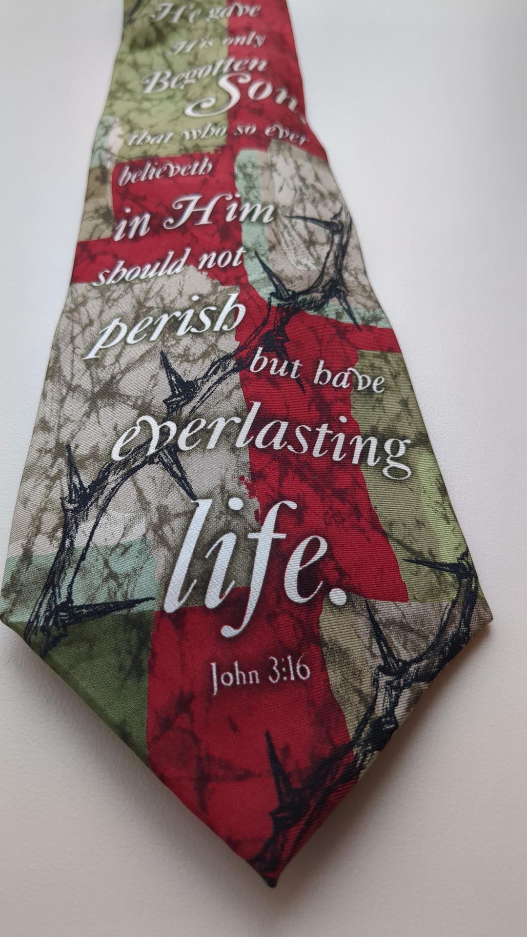Religious Pastor Clergymen Tie With Bible Verse Men's Ties Neckties - Etsy