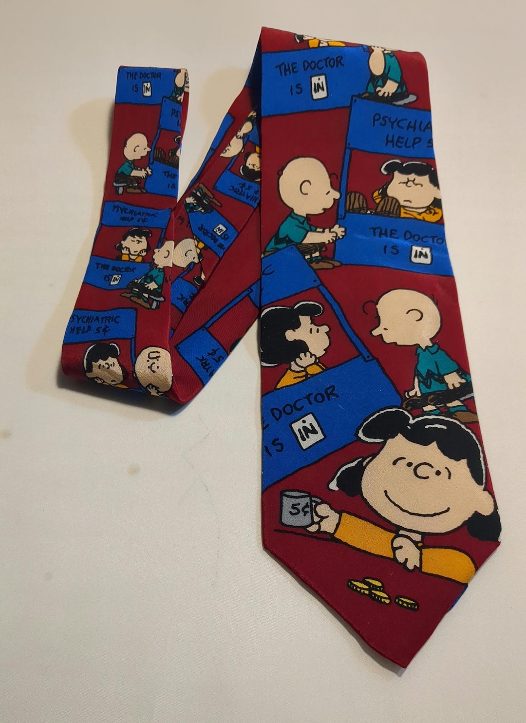 Charlie Brown Psychology 'the Doctor is In' Peanuts Cartoon Men's Tie ...