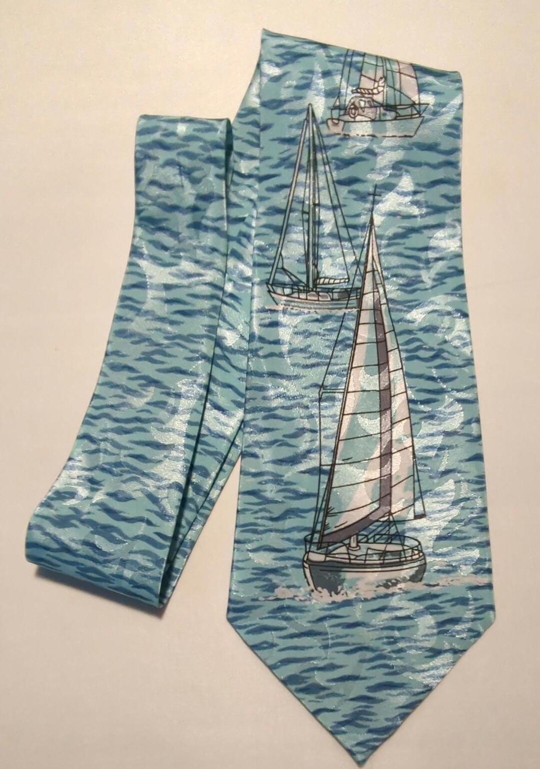 Tall Sailboats Nautical Sea Sailor Sailing Beach Wedding Men's Ties ...