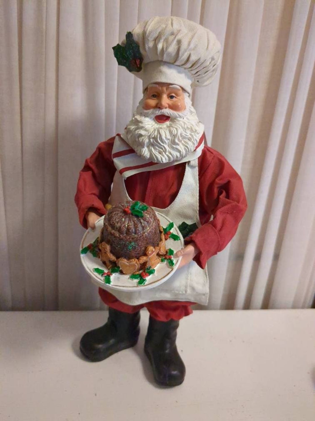 Clothtique Possible Dreams Cake Baker Chef Figgy Pudding Santa Claus ...