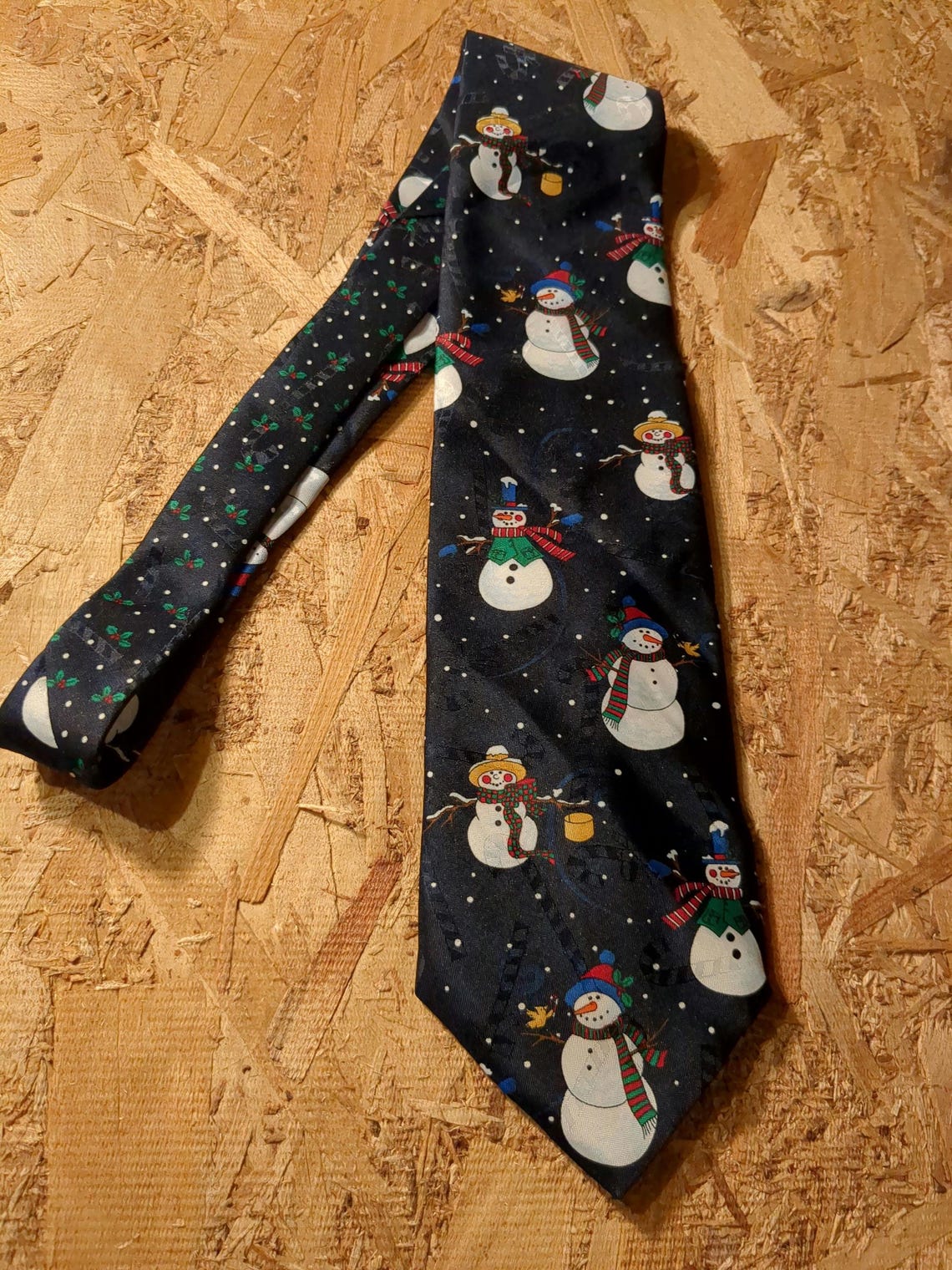 Snowmen in Windy Snowstorm Design Tie Novelty Necktie Men's Christmas ...