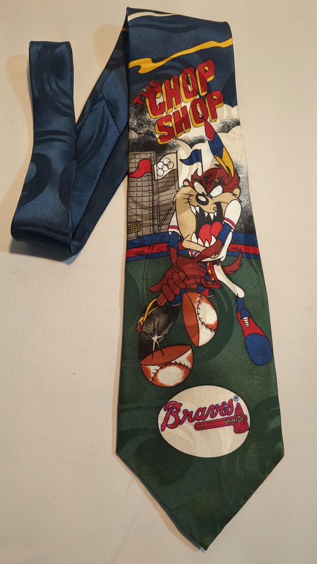 Atlanta Braves Necktie Major League Baseball With the Tazmanian Devil ...