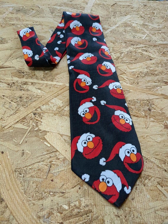 Christmas Sesame Street Elmo Wearing Santa Hat Tie Me… - Gem