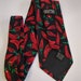 Hot Pepper Necktie Black Tie With Red Chili Peppers Pattern Hot Guy Tie ...