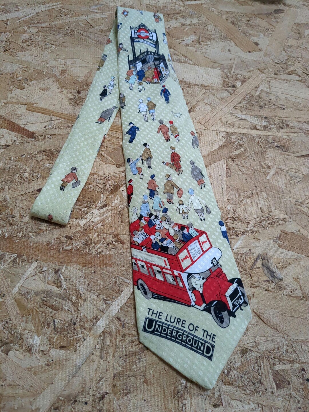Underground Train Double Decker Bus London City People Men's Ties ...